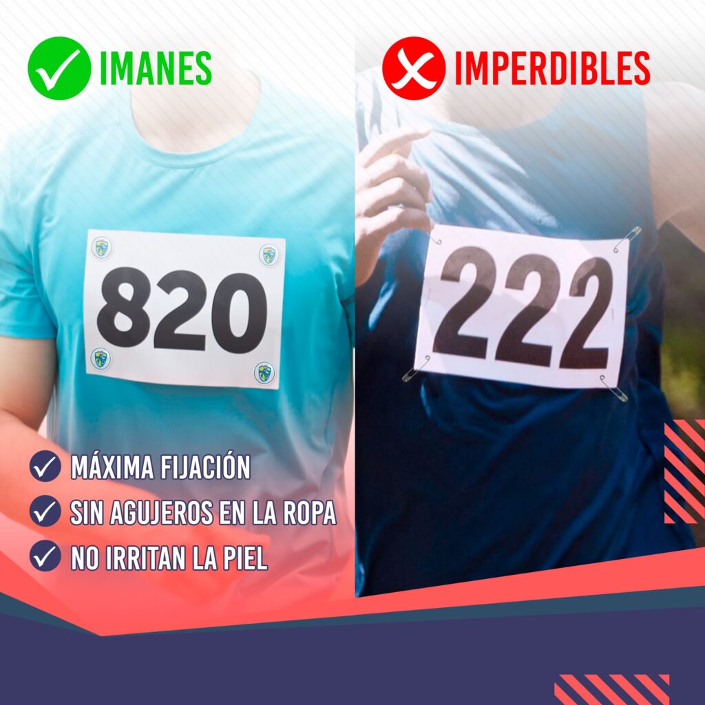 Imanes para dorsales running con diseños - Compratudorsal